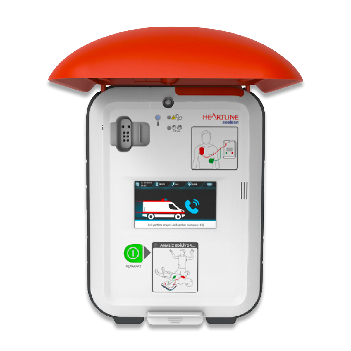 Aselsan Heartline Otomatik Eksternal Defibrilatör OED Cihazı - DefibrAid